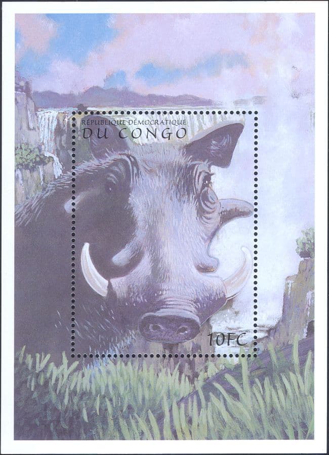 Dem Rep Congo 2000 Warthog/ Wildlife/ Endangered Animals/ Nature 1v m/s ...