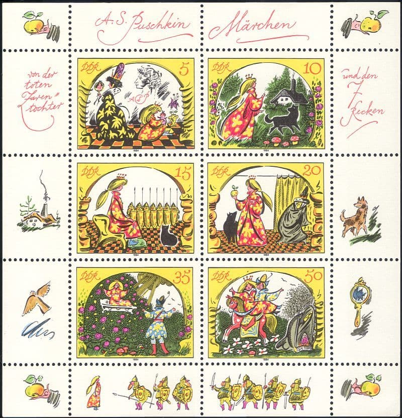 Germany 1984 Alexander Pushkin/ Fairy Tales/ Stories/ Cartoons ...