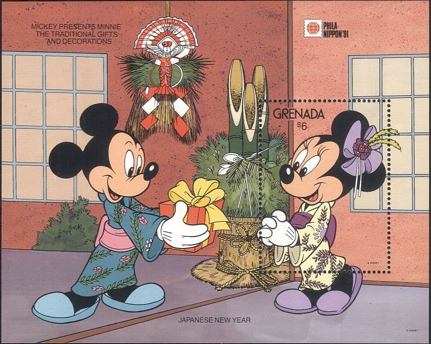 Grenada 1991 Disney/ Mickey/ Minnie/ Cartoons/ Animation/ Phila Nippon ...