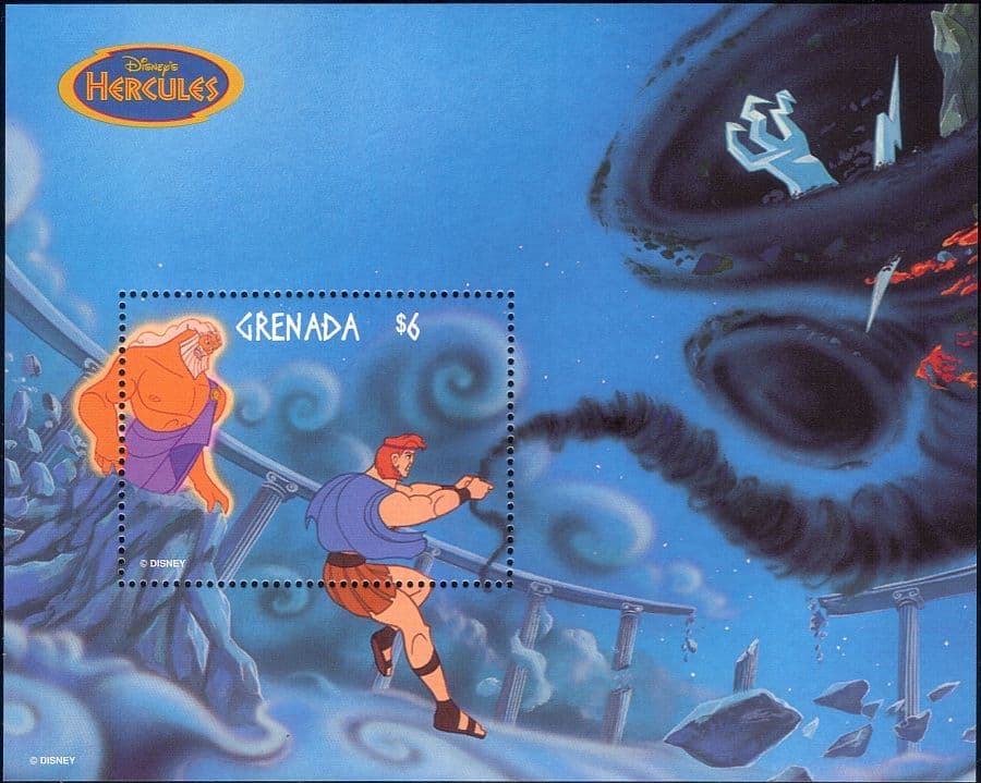 Grenada 1998 Disney/ Hercules/ Zeus/ Films/ Cinema/ Cartoons/ Animation ...