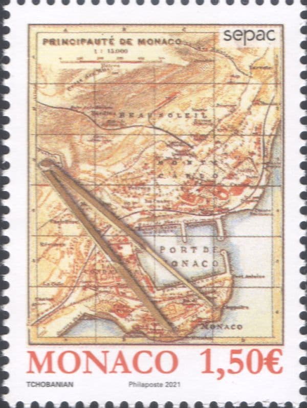 Monaco 2021 Old Maps/ Charts/ SEPAC/ History/ Cartography/ Map 1v mc1267