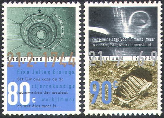 Netherlands 1994 Moon Landing/ Footprint/ Astronomy/ Science/ Space 2v ...