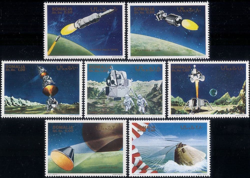 Somalia 1970 Space/ Apollo 11/ Moon Landing/ Astronauts/ Rocket ...