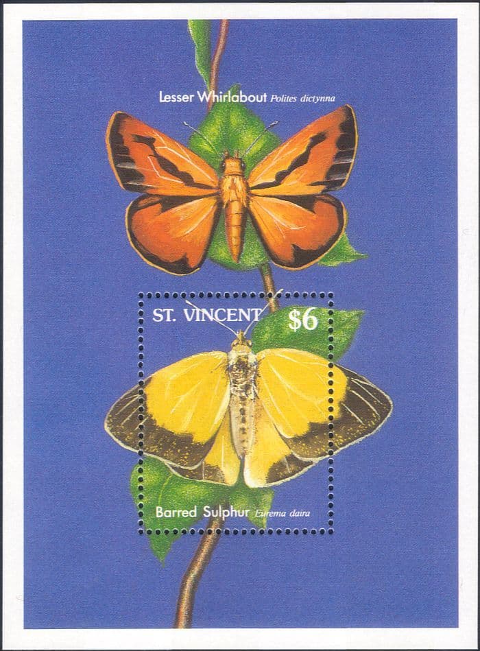 St Vincent 1989 Butterflies/Insects/Nature/Conservation/Wildlife 1v m/s ...