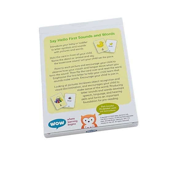 Baby Sensory Say Hello First Sounds and Words Alphabet Cards