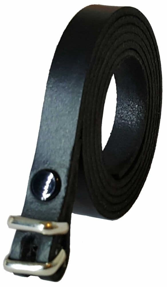 12 5 mm Black Snap Fit Leather Belt