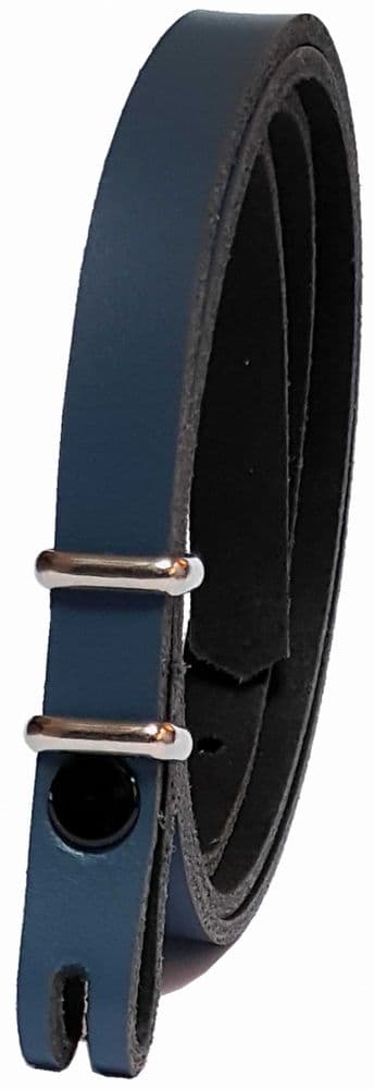 12 5 mm Blue Snap Fit Leather Belt