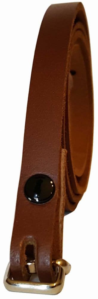 12 5 mm Brown Snap Fit Leather Belt