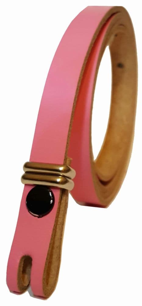 12 5 mm Pink Snap Fit Leather Belt