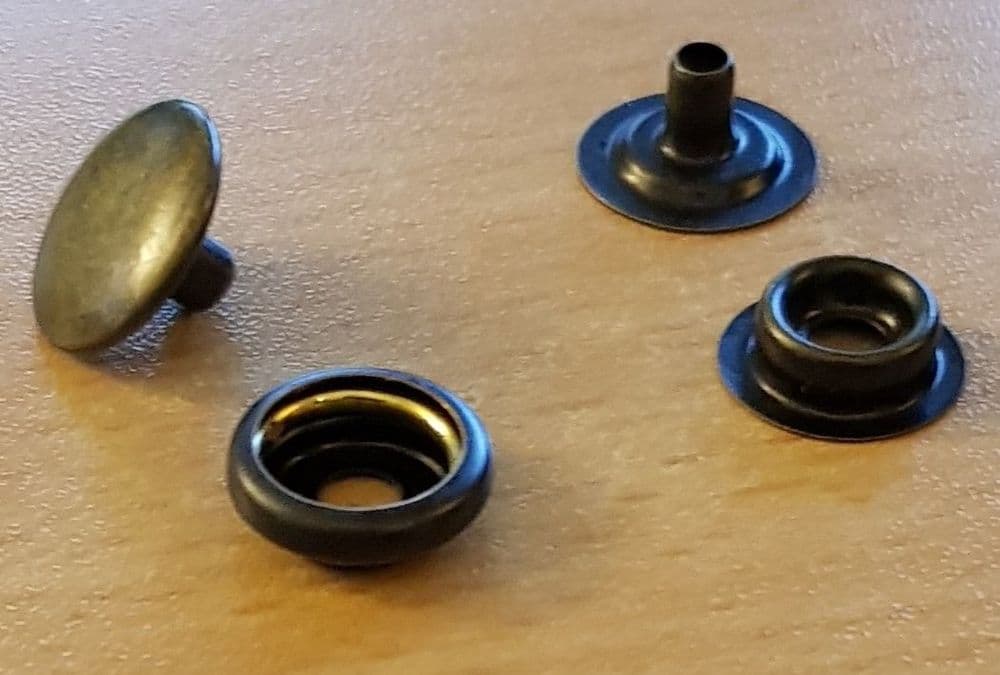 15mm bronze press studs