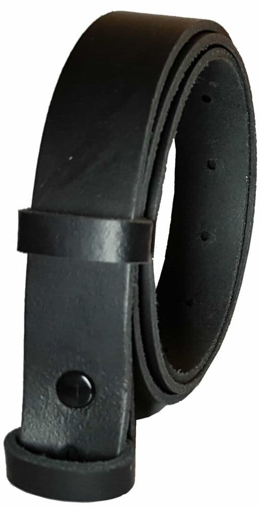 20mm Black Snap Fit Leather Belt