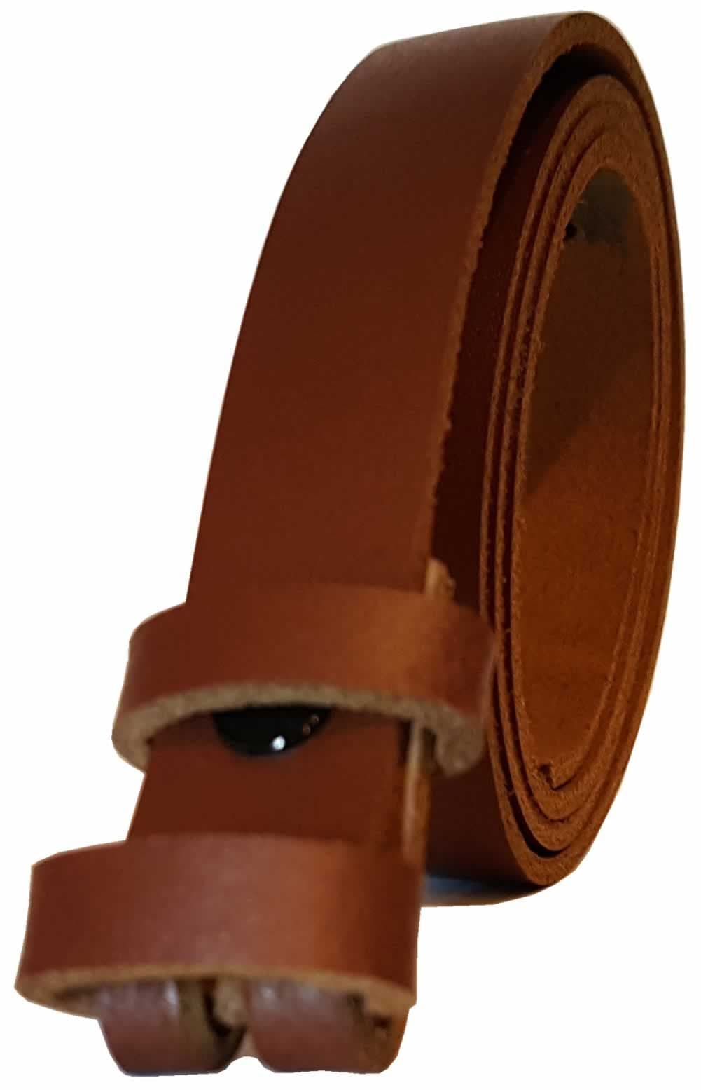 20mm Brown Snap Fit Leather Belt