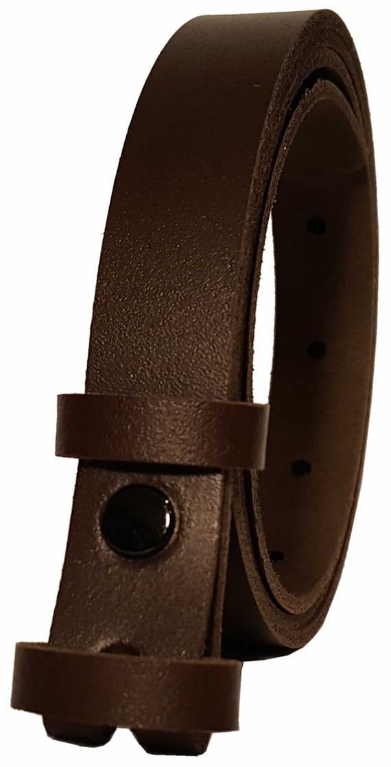 20mm Chocolate Snap Fit Leather Belt