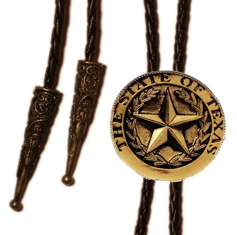 24ct Gold Plated The State of Texas Lone Star Bolo Tie Code BTWW10G