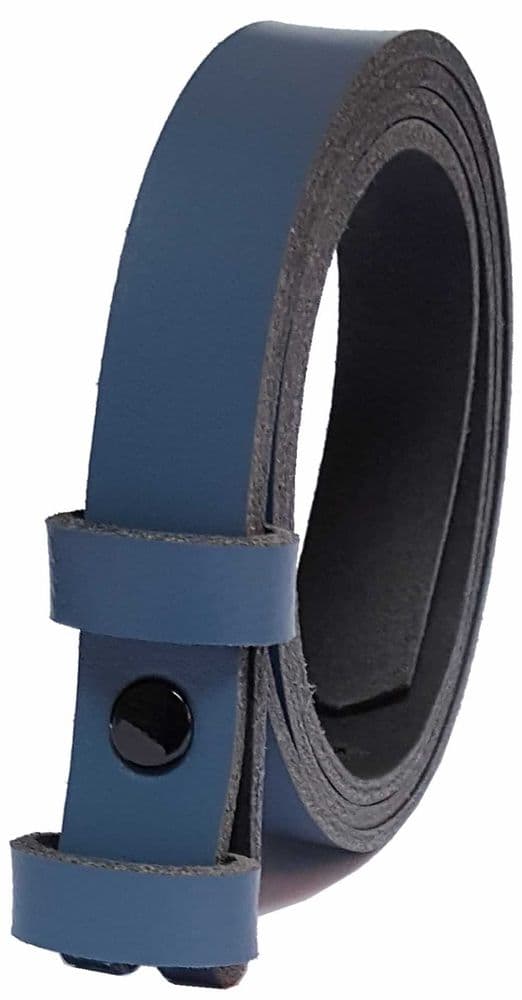 25mm Blue Snap Fit Leather Belt