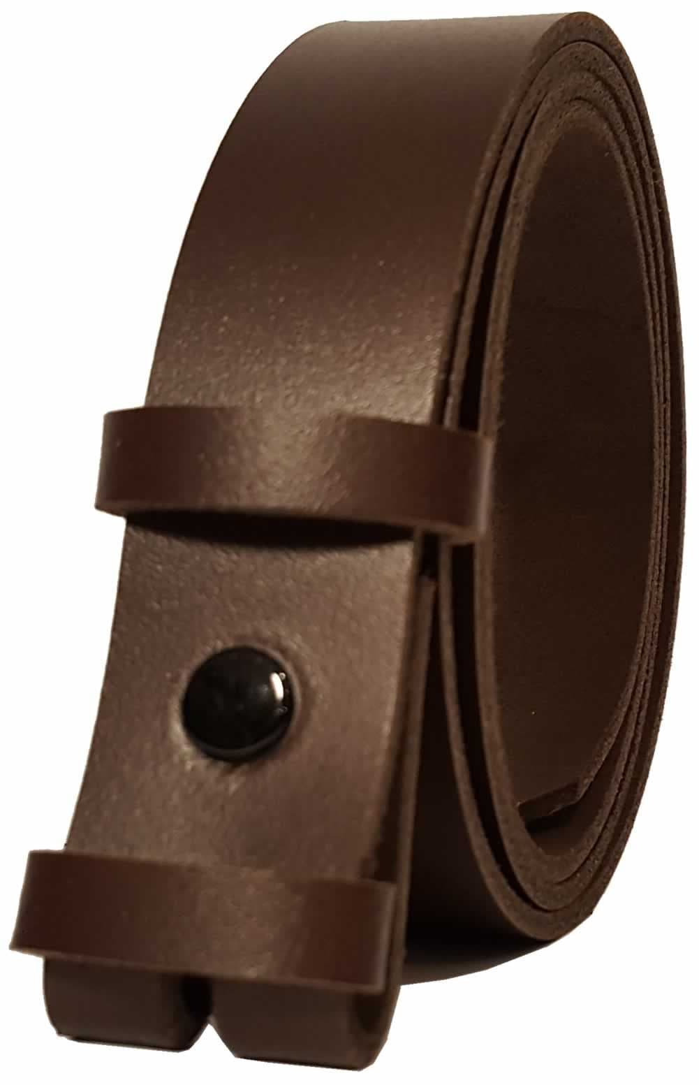 25mm Chocolate Snap Fit Leather Belt