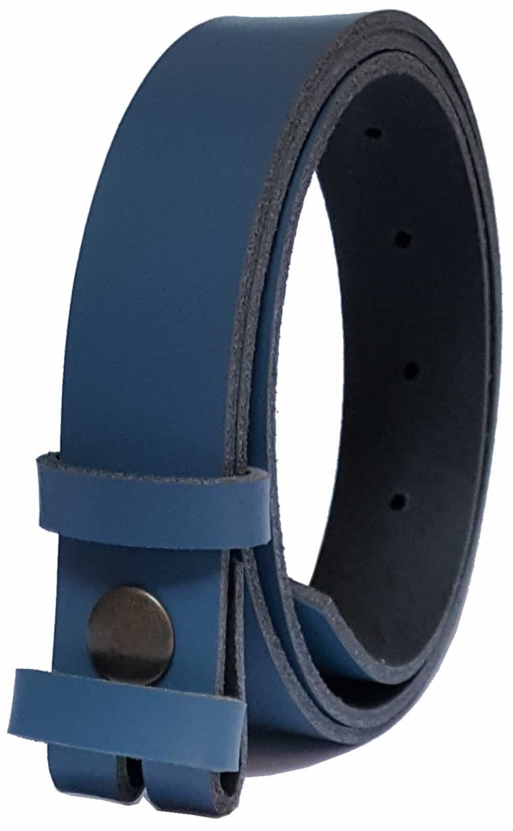 30mm Blue Snap Fit Leather Belt