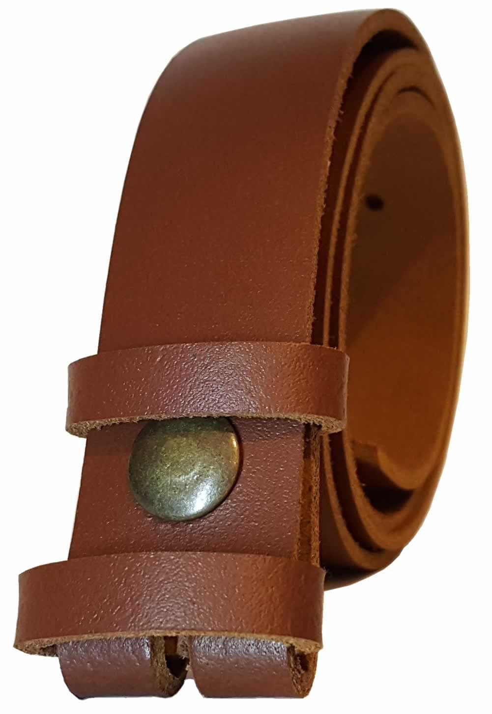 30mm Brown Snap Fit Leather Belt