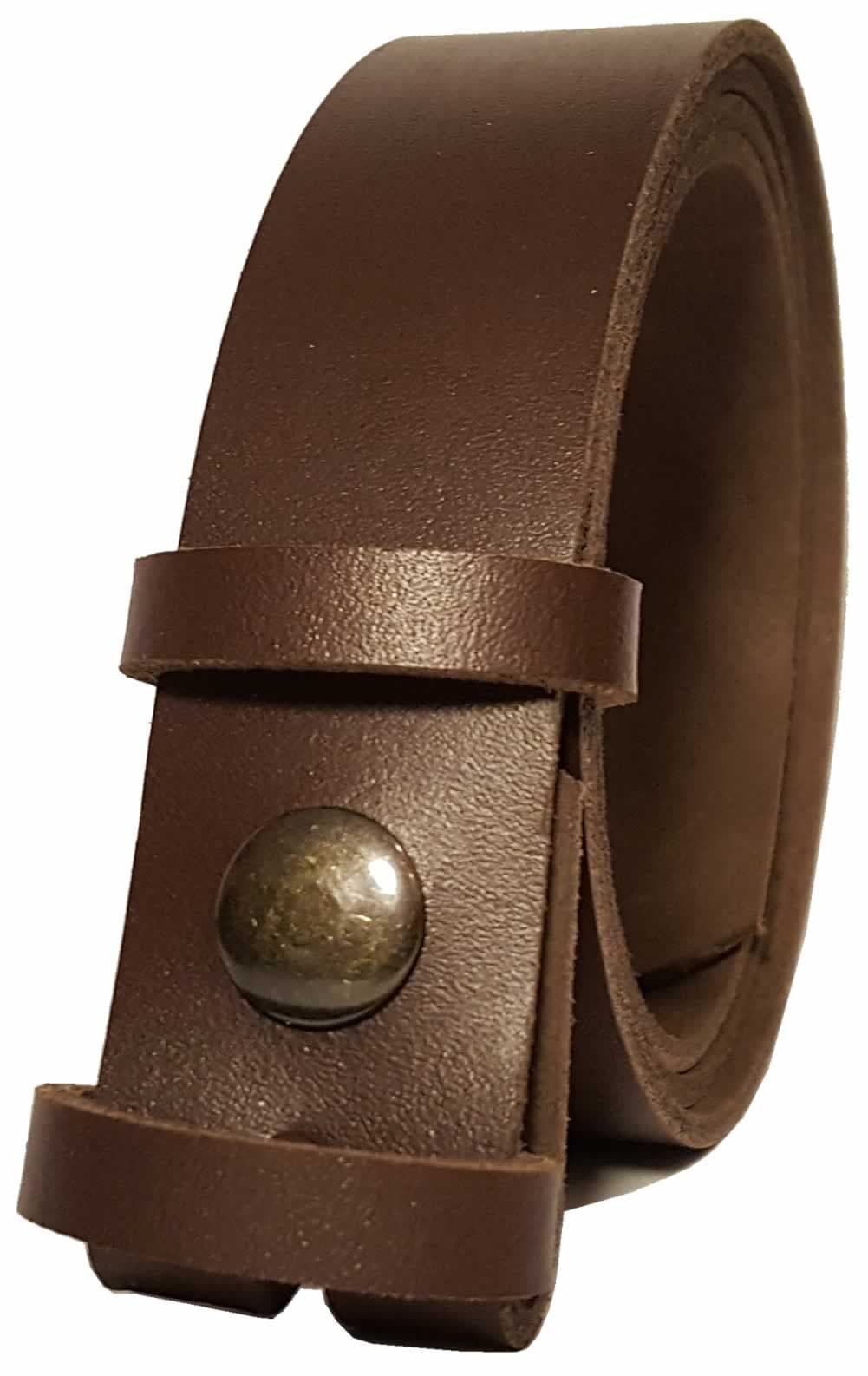 30mm Chocolate Snap Fit Leather Belt