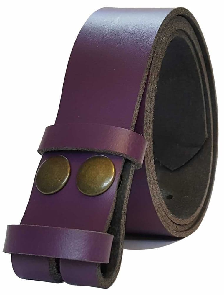 35mm Purple Snap Fit Leather Belt