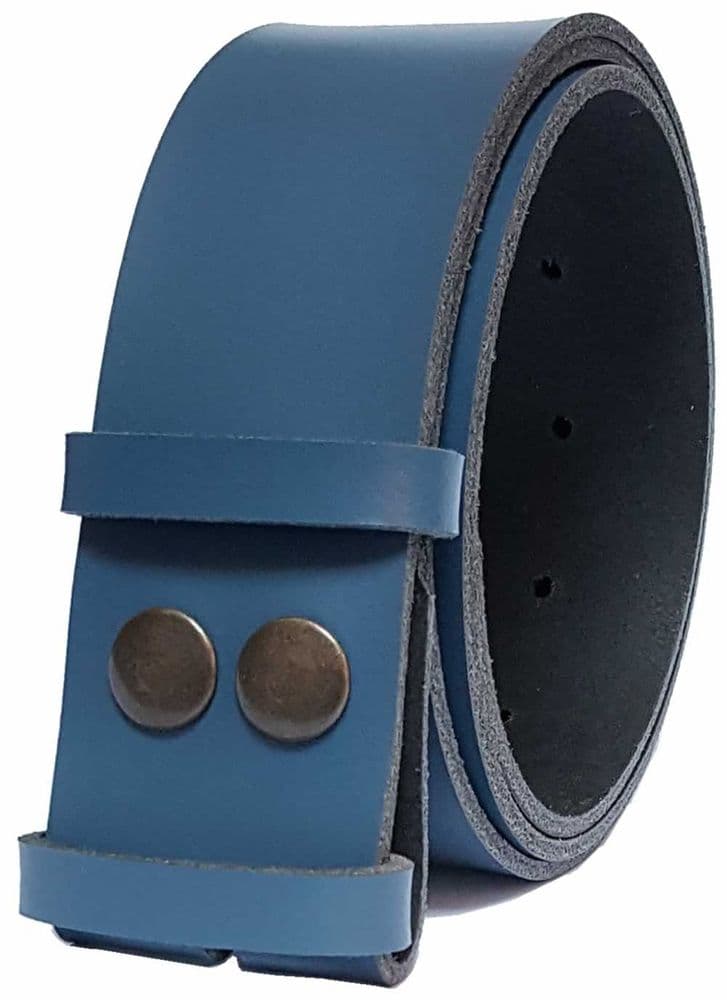 45mm Blue Snap Fit Leather Belt