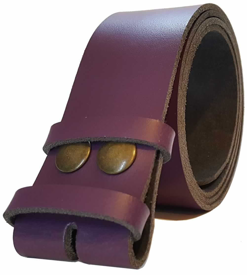 50mm Purple Snap Fit Leather Belt