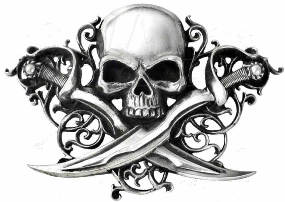 Alchemy Gothic Letter Of Marque Belt Buckle with display stand Code WK7