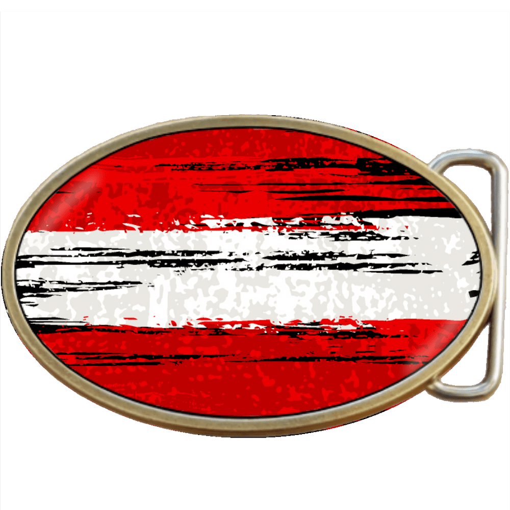 Austria Grunge Austrian Flag Belt Buckle Code A0021