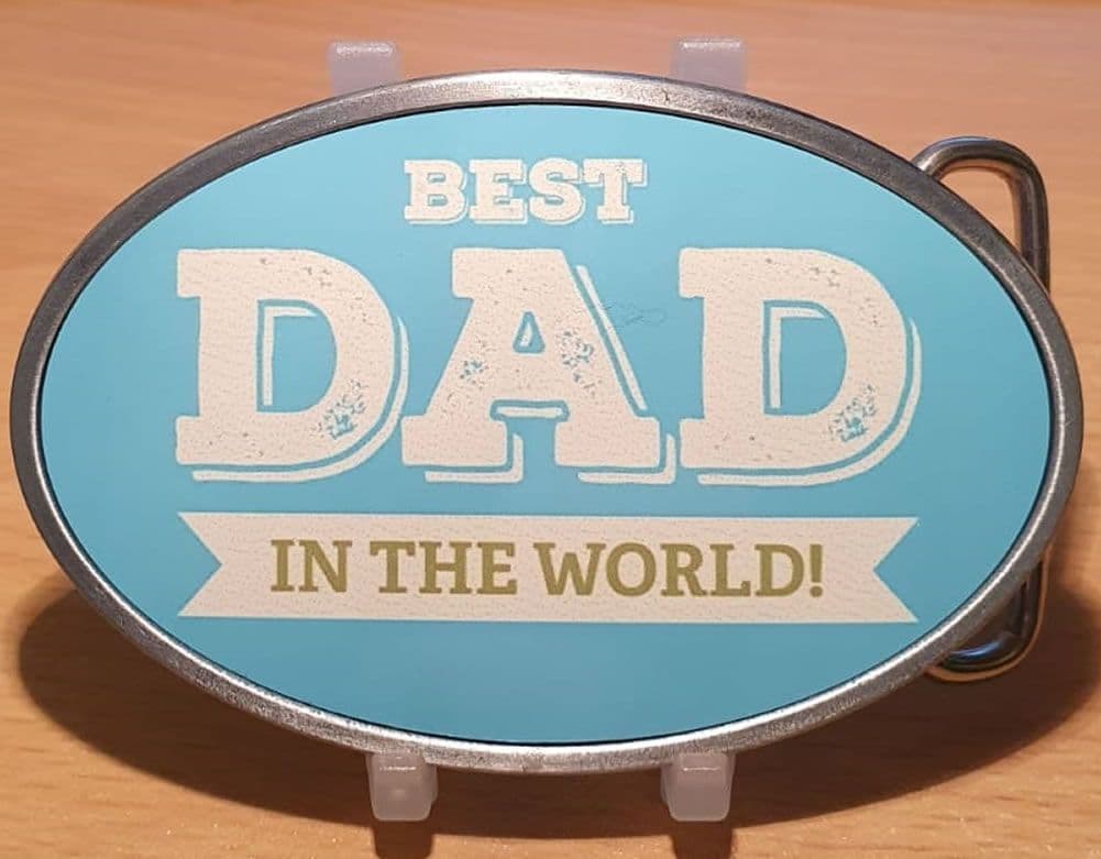 Best Dad in the World Belt Buckle Code A0023