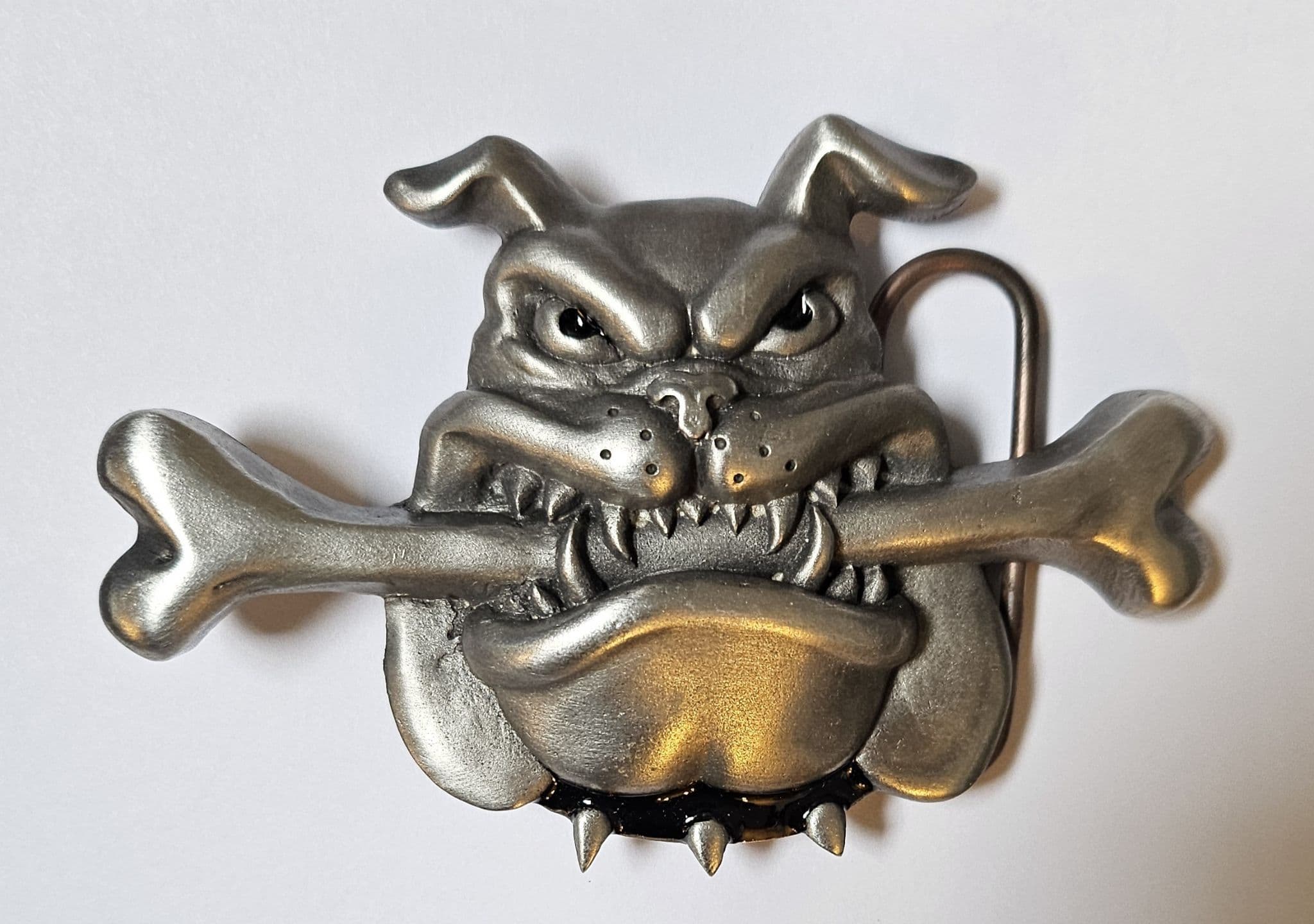 British Bulldog and Bone Belt Buckle Code EA6