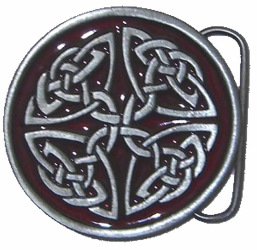 Celtic Circle - Dark Red - Belt Buckle Code DL2