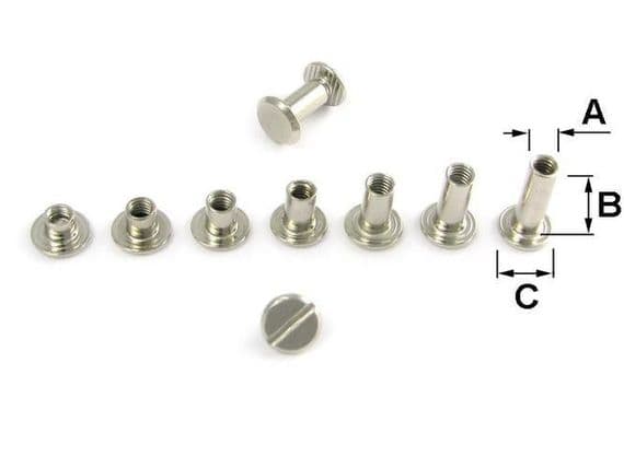 Chicago Steel Screw Posts From 4mm to 15mm Long Stems