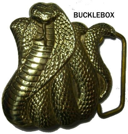 COBRA - BRASS BELT BUCKLE display stand