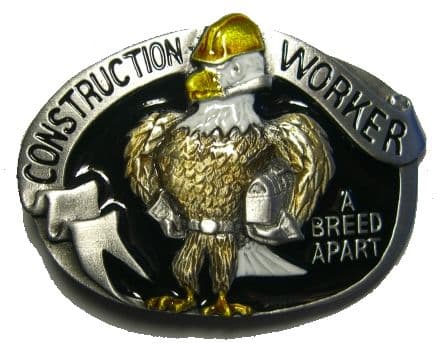 Construction Worker - BELT BUCKLE display stand