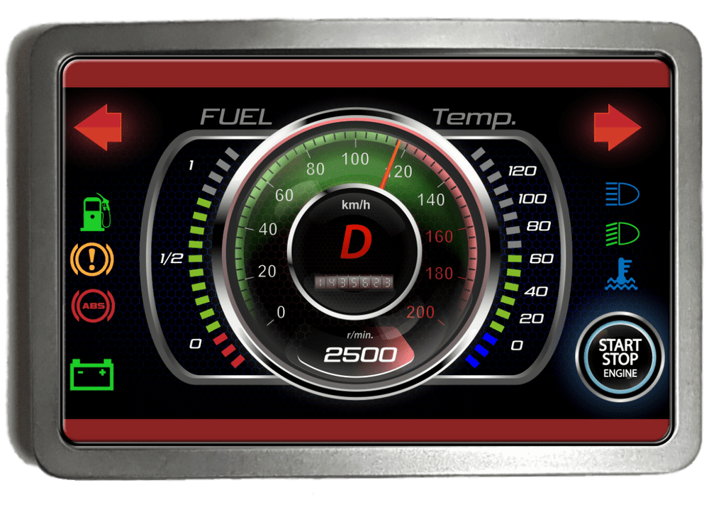 Dashboard Speedometer Gauges Belt Buckle Code A0181