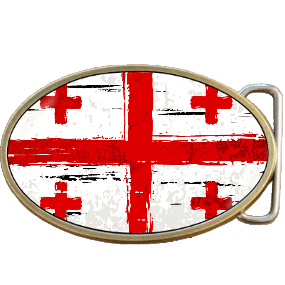 Georgian Grunge Georgia Flag Belt Buckle Code A0038