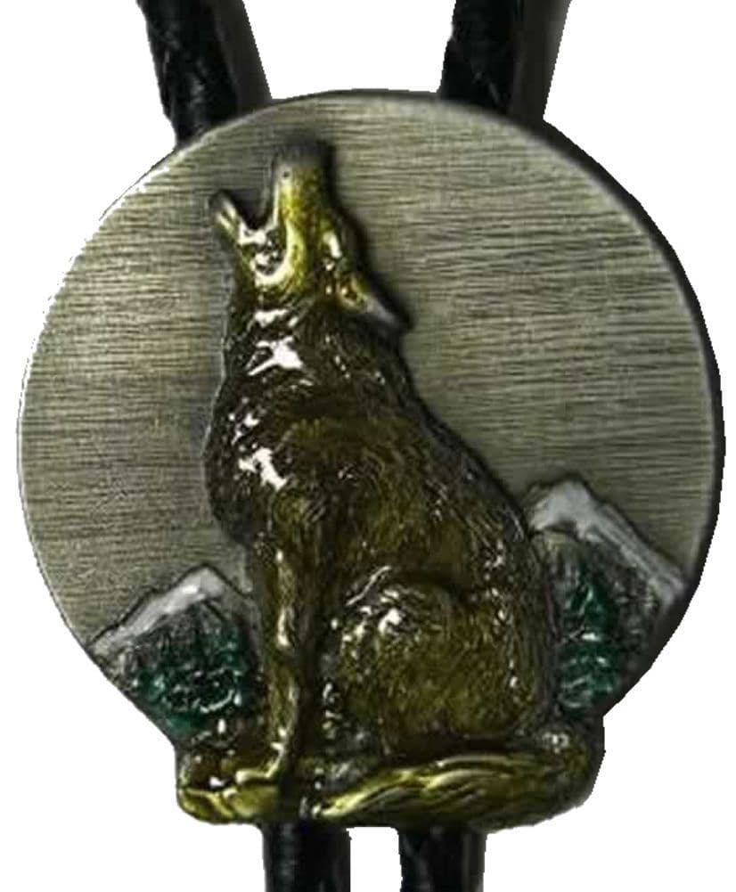 HOWLING WOLF bolo tie