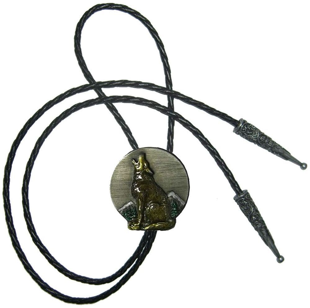 HOWLING WOLF bolo tie