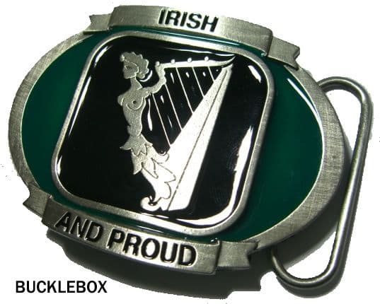 IRISH and PROUD BELT BUCKLE
