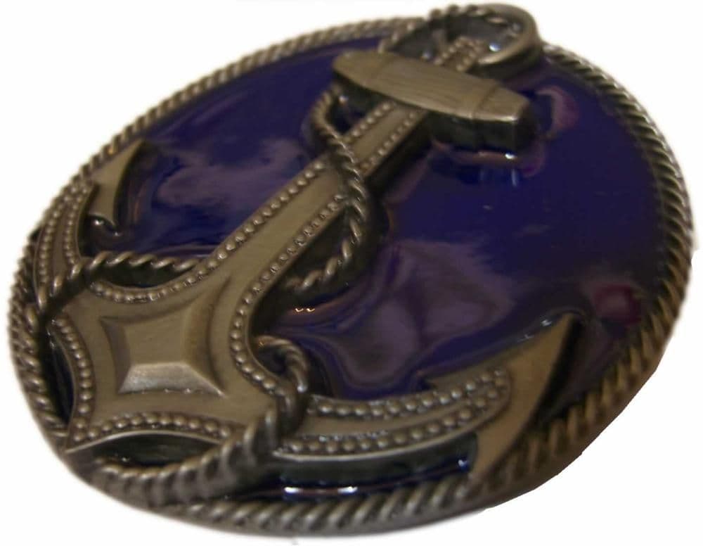 Large Ship Boat Anchor Rope Belt Buckle Code AM7