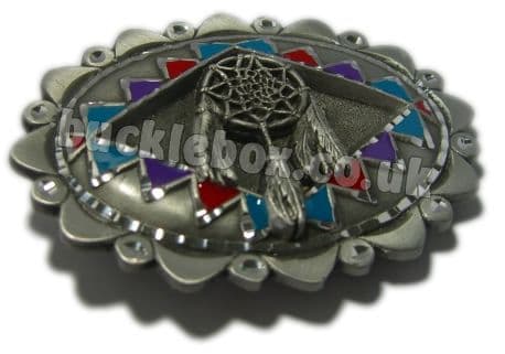 North American Indian Dream Catcher Shield Belt Buckle display stand ...