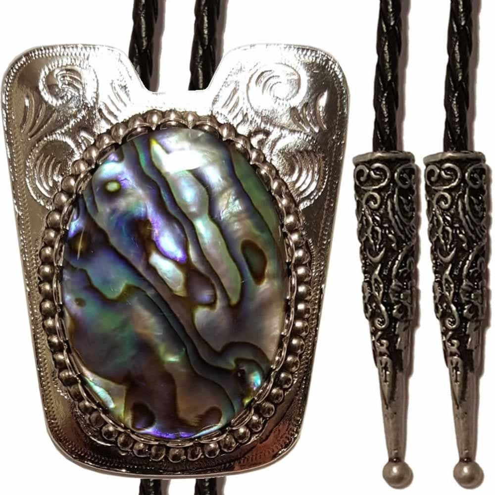 Paua Shell Abalone Bolo Tie Code BTSHELL 01