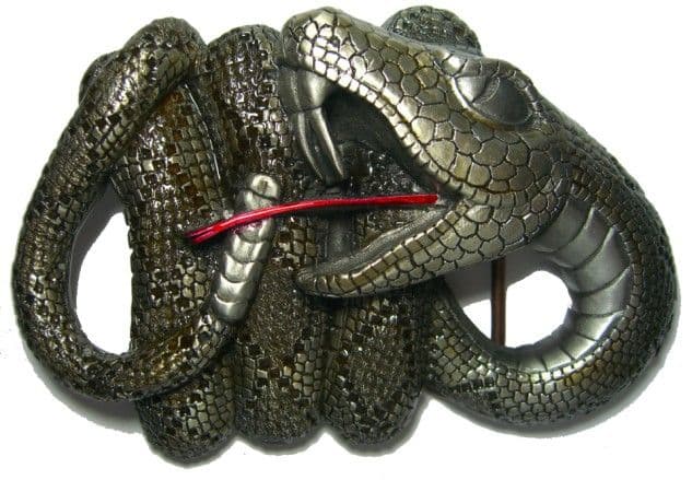 Rattle Snake cut out Belt Buckle