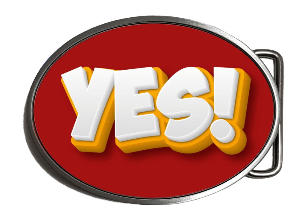 Yes Belt Buckle Code A0154