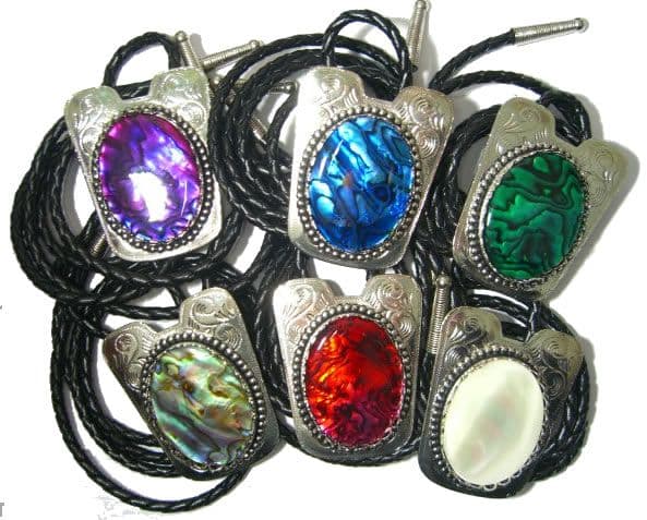 MOTHER OF PEARL BOLO TIE