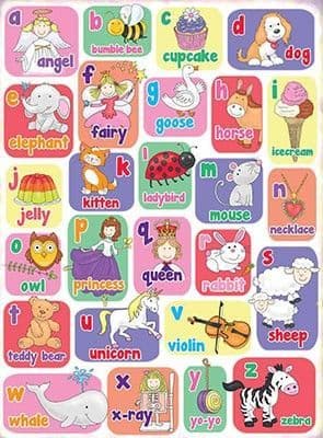 Girl Alphabet Plaque