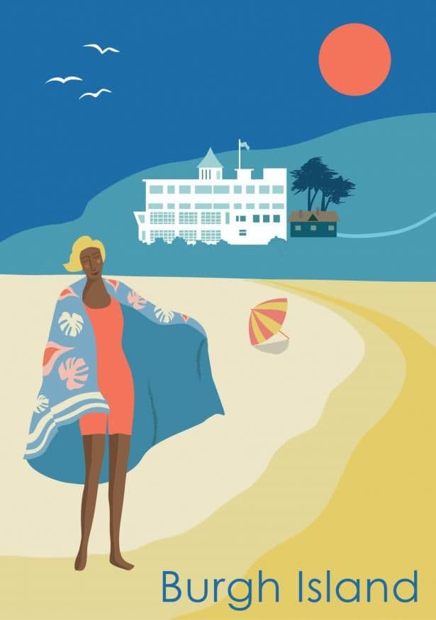 Art Deco Burgh Island | Travel Art Print | Tor Allen