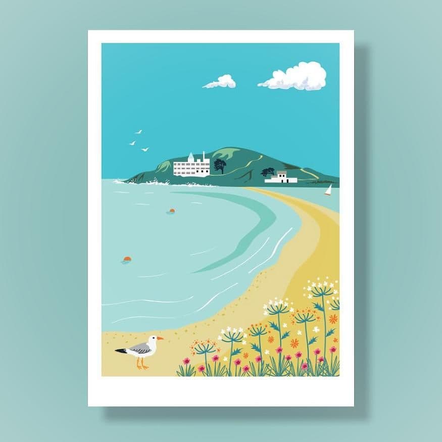 Burgh Island, South Devon | Travel Art Print | Tor Allen