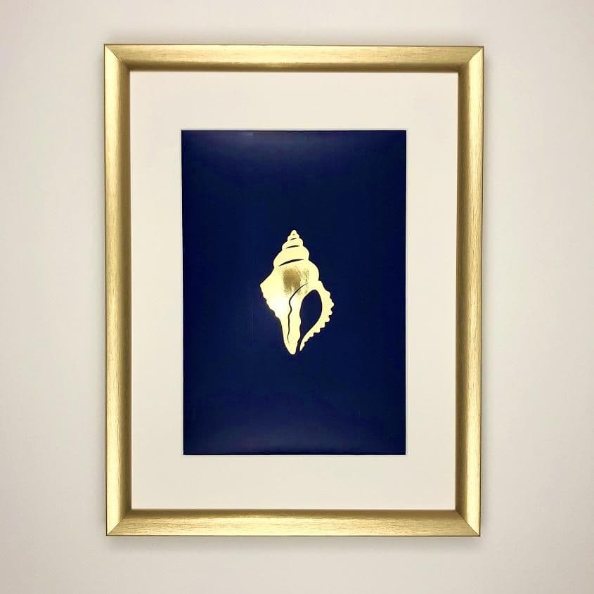 Conch Shell Gold Foil Print | Metallic Art Print | Nichol Foster