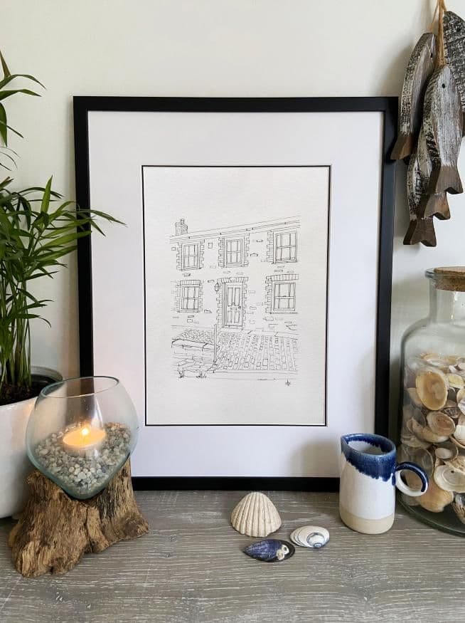 Doc Martins House - Port Isaac | Original Hand Drawn Illustration ...